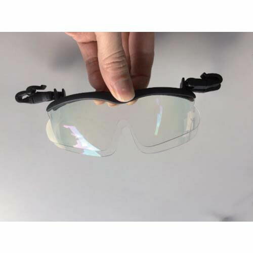 ●サイズ：約5.5*14.5*1.5cm●JIS規格同等品●レンズ厚：1.5mm●メガネ併用可能●マスク併用可能●準拠JIS規格：保護メガネ●ポリカーボネイトを採用し、軽量を実現しました。●フックが伸縮し、内側から帽子のつばの両側に掛けるだ...
