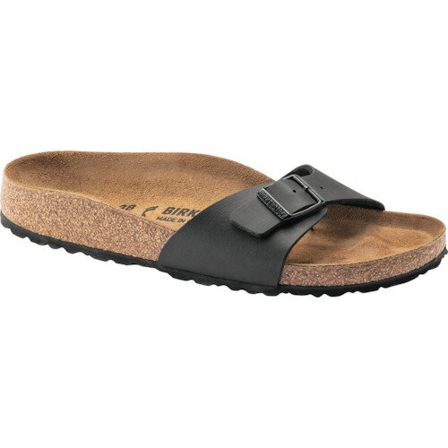 ●足幅サイズ：ナロー●すべてのBIRKENSTOCK サンダルはMadridから始まりました。●足の形状を考慮した天然ゴム混合コルクフットベッドです。●高品質な人工皮革Birko-Florヌバックを使用したアッパーです。●ベルトでお好みのフ...