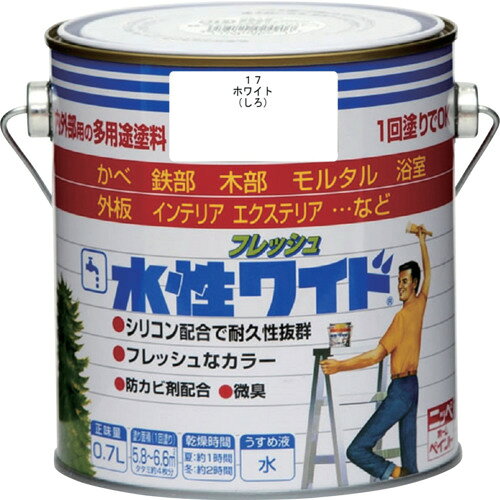 ●塗膜は汚れにくく、付着した汚れも水しぶきで簡単に洗浄できる(ウォッシャビリティに優れる)高性能塗料です。●タレにくい、微臭タイプです。●かび止め材、さび止め材配合しています。●浴室・台所・洗面所・部屋のかべや天井などに。●ドア・木のサン・...