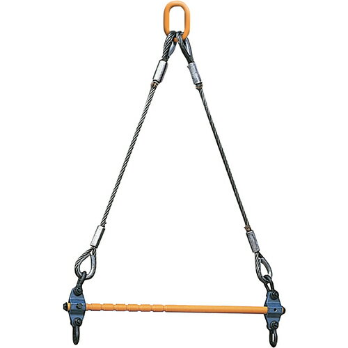 ●スパン位置(mm)：450〜800(50mmピッチ)●上部ワイヤロープ・リング付キャパ調整式天秤です。●バランスのよい安全な吊り上げ作業に最適です。●長尺物の吊上げ作業及びバランス保持に便利です。●指定容量以上では使用しないで下さいリニュ...