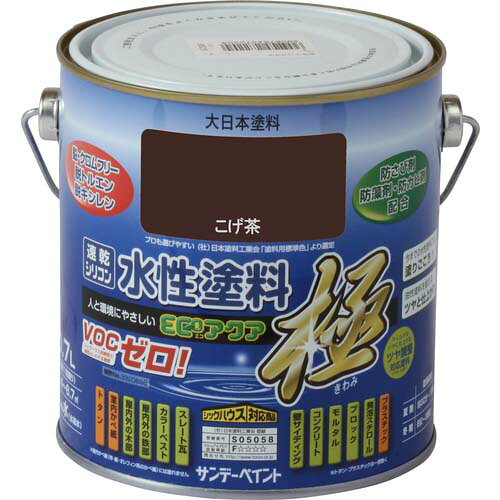 ●水性ECOアクア こげ茶 700M●揮発性有機溶剤をまったく含まない水性塗料です。リニューアルに伴い、パッケージ・内容等予告なく変更する場合がございます。予めご了承ください。広告文責：楽天グループ株式会社050-5212-8316