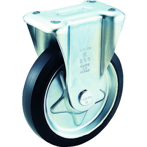 ●自在旋回部は、ダブルベアリングを採用し、なめらかな回転を実現しています。●車輪回転部はラジアルベアリング入りで耐久性に優れています。●スチールホイールは、デザイン性も良く特徴のある星マークの形をしています。（意匠登録済）●運搬台車等取付用...