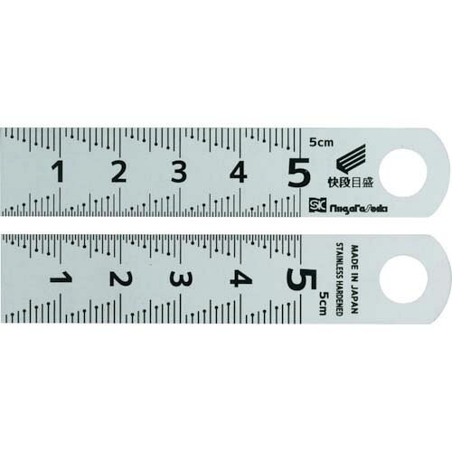 ●長さの許容差：±0.15mm●快段目盛で、ミリ単位の読み間違いを防ぎます。●サビに強いステンレス材です。●大きく、スッキリと数字が表示されているので数値が読み取りやすいです。●スケール表面は目盛が鮮明に見えるシルバー仕上げです。●寸法測定...