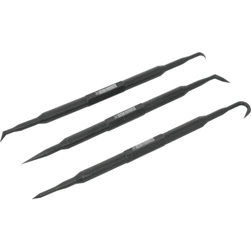 ●[ストレート大／60゜ロングフック]全長：165mm、重量：6g●[ストレート小／ビックフルフック]全長：167mm、重量：6g●スモールフルフック、45゜、ショートフック●プラスチック製で対象物に傷が付きにくい両頭仕様のピックツールです...