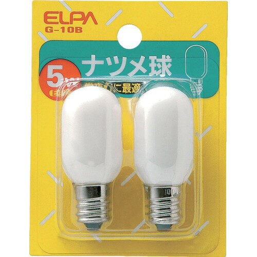 ●定格電圧：100V●定格消費電力：5W●寿命：約3000時間●本体サイズ：全長48*バルブ径20(mm)●口金：E12●入数：2個●カラー：ホワイト●小型・低ワットで長寿命設計の電球です。リニューアルに伴い、パッケージ・内容等予告なく変更...