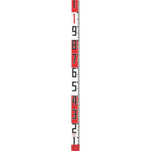 ●テープ表面：タテ目盛、裏面：ヨコ目盛数字付　20cmアカシロ●JIS1級●180度回転金具●芯材のガラスクロスは高密度織なので、引っ張りや裂けに強いです。●写真写りの良い目盛仕様です。●つや消しのテープ表面により乱反射しません。●記録写真...