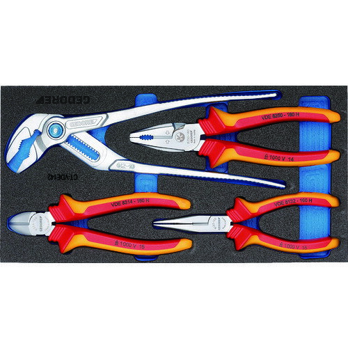 ●モデル：1500CT1-VDE142●1000V絶縁タイプ●GEDOREツールワゴンの引き出し1／3サイズにフィットします。●フォームに入っているので、整理整頓できます。リニューアルに伴い、パッケージ・内容等予告なく変更する場合がございま...