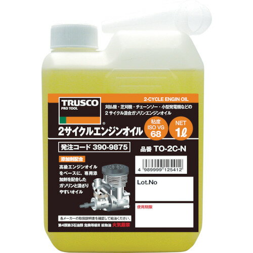 ●高級エンジンオイルベース油に専用添加剤を配合した、混合ガソリン専用オイルです。●刈払機・芝刈機・チェーンソー・小型発電機などの混合ガソリン用オイルに。●色：緑色●容量(L)：1●容器：ボトル●JIS規格品：JIS区分なし●主成分：潤滑基油...