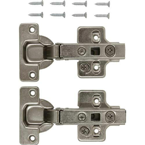 ●キャッチなし×2●カップ径：35mm●仕上げ：ニッケルメッキ●キャビネットや戸棚の丁番のお取替えに。●ビス(8本)●スペーサー●カップ径、かぶせの種類、キャッチの有無など御確認下さい。●カップ径の特殊なサイズも稀にありますのでご注意下さい...