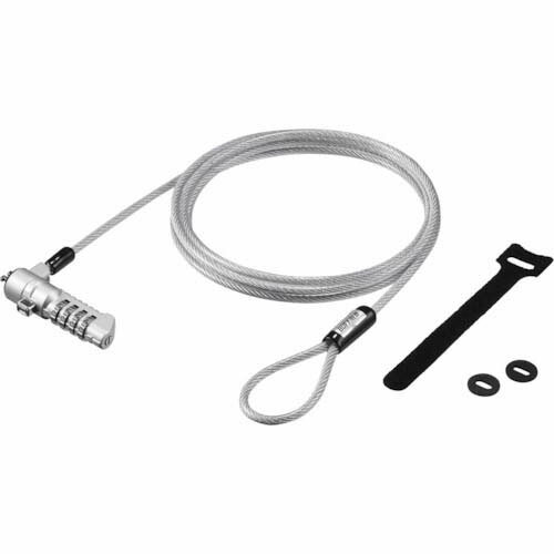 ●Nanoスロット対応しています。 ●パソコンや液晶モニター、外付けHDDなどを盗難から守ります。 ●キー不要のダイヤル式です。 ●360度回転機構・90度首振り機構 ●スペーサー付き ●ワイヤーにキズ防止コーティング ●Nanoセキュリテ...