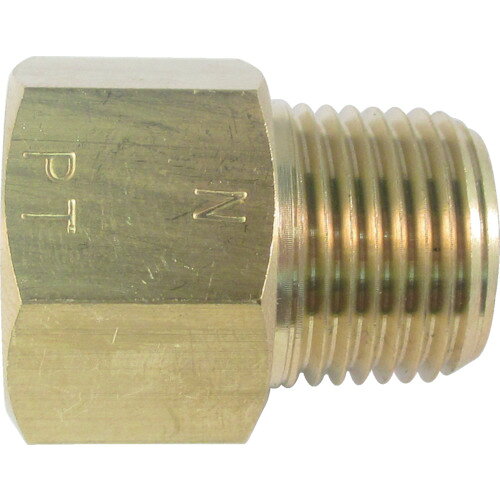 ●NPT(アメリカネジ)外ネジからPT内ネジへのネジ変換に●RoHS相当品●接続口径D1：NPT3/4●接続口径D2：Rc3/4●六角対辺(mm)：32●使用流体：水、空気、油●流体温度：-50〜150℃●使用圧力：6.90MPa●黄銅(C...