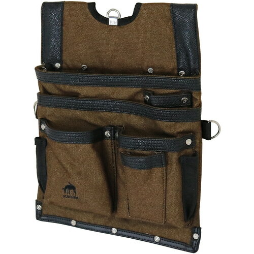 ●ベルト通し幅：60mm●ネイルバッグ●ポケット2段タイプ●摩擦に強く、傷がつきにくい腰袋です。●柔らかく心地よい手触りが特徴の素材です。●カジュアルな素材感でお仕事でもオフタイムでもお使いいただけます。●丈夫さと軽さを両立させたKHこだわ...