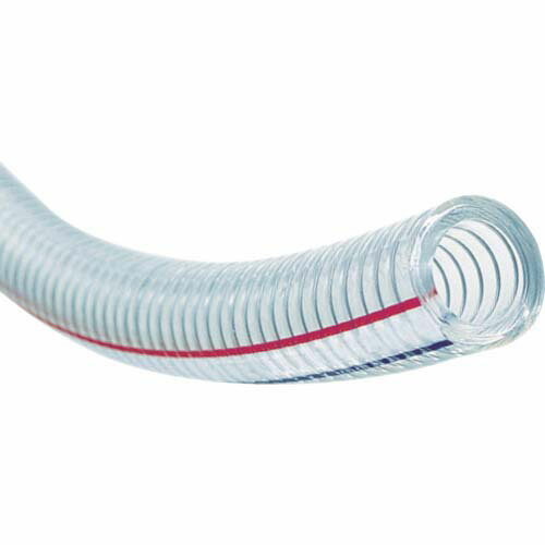 ●使用温度範囲：-5〜60度●色：ナチュラル透明●色：ナチュラル透明／イメージライン入り●折れ・つぶれに強く、流体が止まりにくく安心です。●耐油性に優れ、ホースが硬化しにくく長寿命です。●透明性に優れ、流体の確認ができ安心です。●(透明性)...