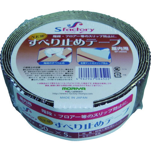 ●表面のエンボス加工は柔らかい樹脂素材を使用しており、靴下や素肌に優しいすべり止めテープです。●ハサミで自由な長さにカットできます。●屋内用の簡易すべり止めに。●色：茶●幅(mm)：50●厚さ(mm)：2.06●長さ(m)：5●粘着力：1....