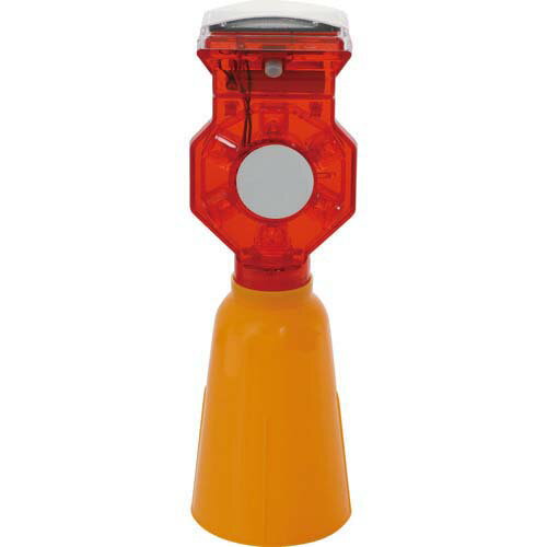 ●ソーラー充電式のため電池や電源の必要がありません。●昼夜自動センサー付なのでオンオフの必要がありません。●安全コーンに乗せるだけでご使用いただけます。●夜間の安全対策に。●色：赤●幅(mm)：85●高さ(mm)：270●LED数(個)：赤...