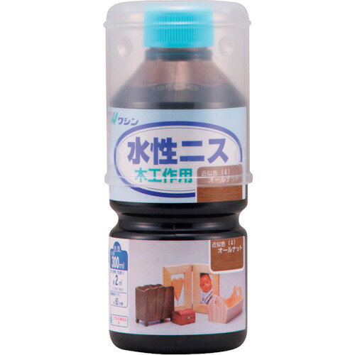 ●塗り面積(2回塗り)：約2平方メートル(畳約1枚)●乾燥時間(20度)：約1時間●うすめ液：水(水道水)●着色とつや出しが同時にできる工作用ニスです。リニューアルに伴い、パッケージ・内容等予告なく変更する場合がございます。予めご了承くださ...