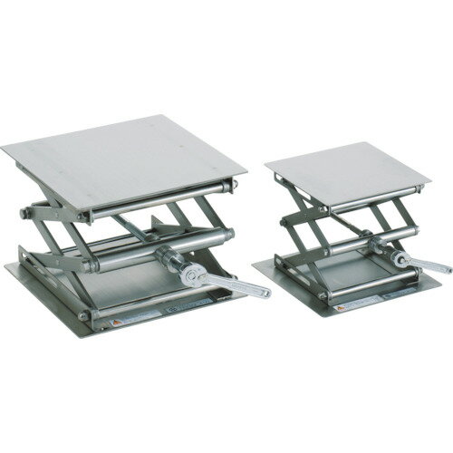 ●ラチェットハンドル式●上下板ステンレス●フレームを太くしており、横揺れやがたつきが少なく安定した昇降ができます。●天板と底板サイズが違うので、向きを逆にして使用できます。●ラチェットハンドルはレバー切り替え式のため昇降時に軸から取り外して...