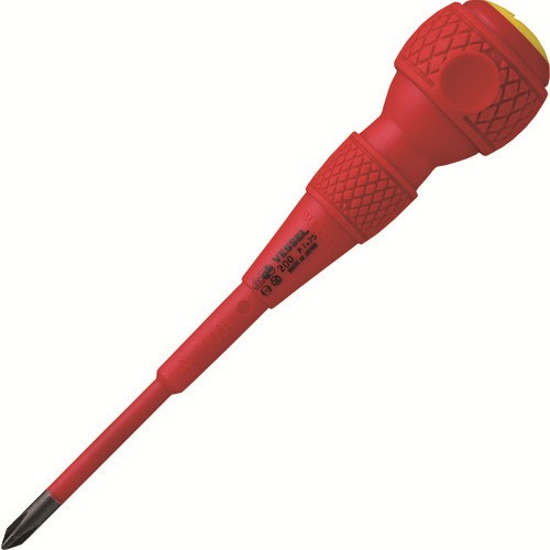 ●1000V絶縁仕様●IEC60900適合品●VDE認証製品●軸先端に段差がないスリム形状で、狭い箇所の作業がしやすいです。●メーカー従来品(メーカーNo.225)よりも最大22％軽量化です。●グリップ底部は、刃先の違いが触ってわかるエンボ...