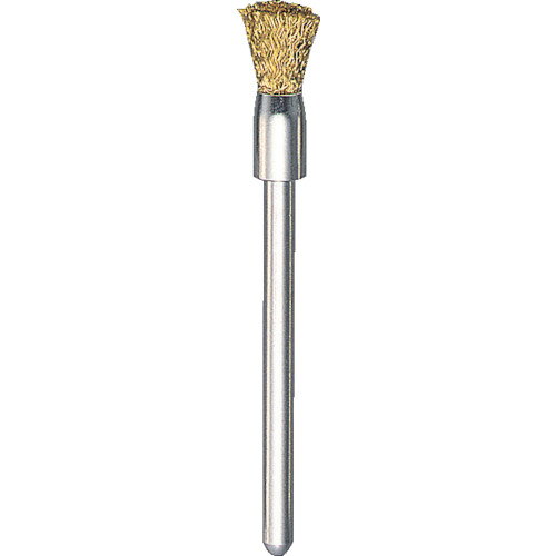 ●軸付なので取り付け交換が容易です。●コンパクトで高速回転のため操作しやすく、作業性に優れたエンド型ブラシです。●エンド型なので細かい部分の底面・コーナー溝研磨に最適。●使用工具：変速式電動マイクログラインダー。●線径(mm)：0.1●外径...