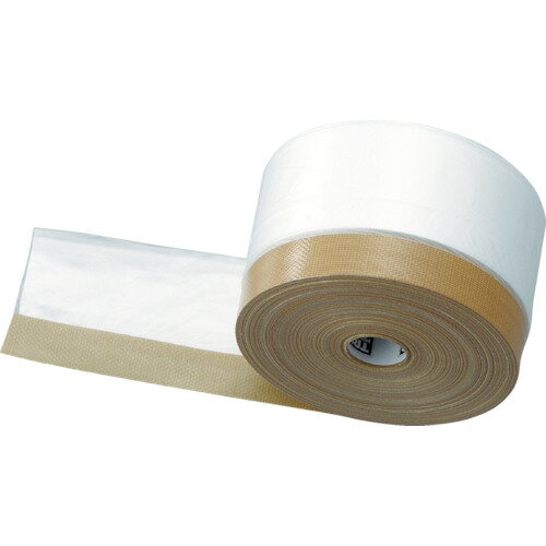●高密度ポリエチレンフィルムにコロナ放電処理を施しているので液だれ、飛散を防ぎます。●テープ色を分けているためサイズ判別が容易です。●建築外壁塗装用。●色：ブラウン●幅(mm)：1100●長さ(m)：25●厚さ(mm)：0.01●折幅(mm...