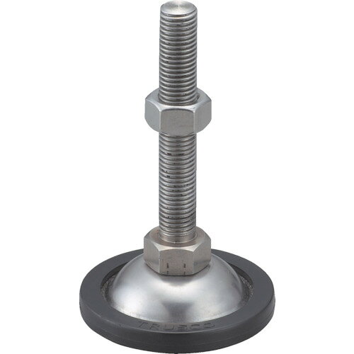 ●台座部に樹脂カバーが付き床面の傷つきを防止します。●工作機械、自動販売機、コンベヤ、作業台、コンピューターラック、制御盤、理化学機械。●ねじ寸法：M20×2.50●許容荷重(kgf)：600●全高(mm)：185.5●ねじ長さ(mm)：1...