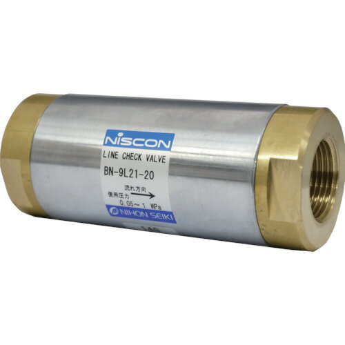 ●有効断面積が大きいねじこみタイプの逆止弁です。●エアの逆流を防ぎます。●接続口径：Rc3/4●幅(mm)：45●奥行(mm)：45●高さ(mm)：110●使用流体：空気●有効断面積([[MM2]])：160●流体温度：5〜50℃●使用圧力...