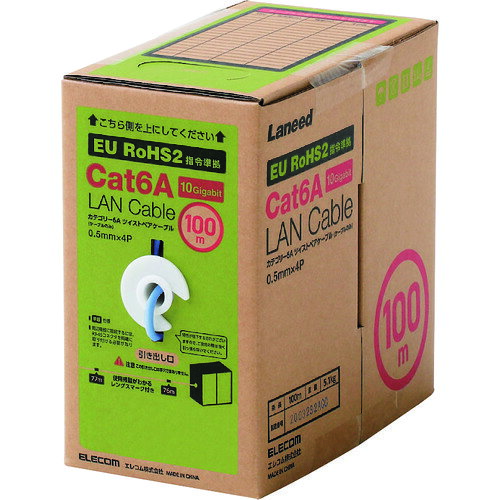 ●規格：Cat6A対応(10GBASE-T／1000BASE-TX／1000BASE-T／100BASE-TX／10BASE-Tに対応)●カテゴリー6の2倍である500MHzまでの高周波領域まで対応しており、ノイズ干渉にも強く、高速で安定し...