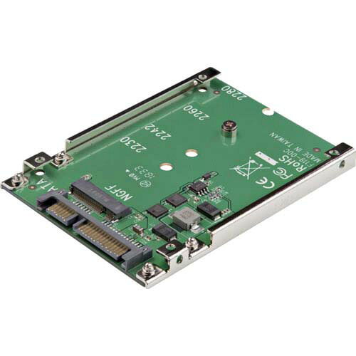 ●インターフェースと転送速度：SATA 3.0(6 Gbps)●ホットスワップ対応：なし●最大データ転送速度：6 Gbps●対応ドライブ高さ：2280、2260、2242、2230●デバイスの接続：固定方式●デバイス接続側インターフェース：...