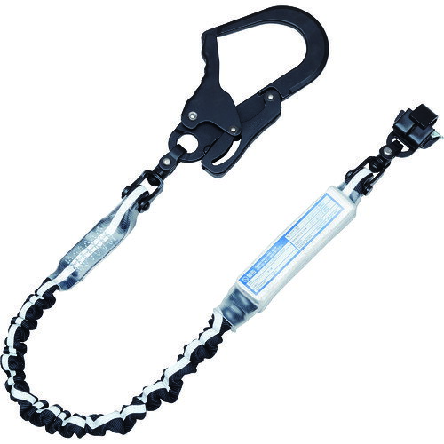 ●厚生労働省「墜落制止用器具の規格」適合品●JIS T8165：2018 墜落制止用器具 適合●一本吊り専用●ランヤード種別：タイプ1●第1種ショックアブソーバ付き伸縮式じゃばらランヤードです。●構造物側に剣総アルミフック自在環付きを採用し...