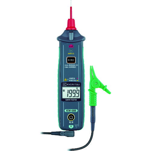 ●簡易接地抵抗測定(2極法)に特化した簡単測定器！●200／2000Ω 2レンジオート●100Ω以下をブザーでお知らせ●接地棒のいらない2極法専用アーステスタです。(D種接地専用)●活線警告機能、微少測定電流でELBの動作を防ぎます。リニュ...