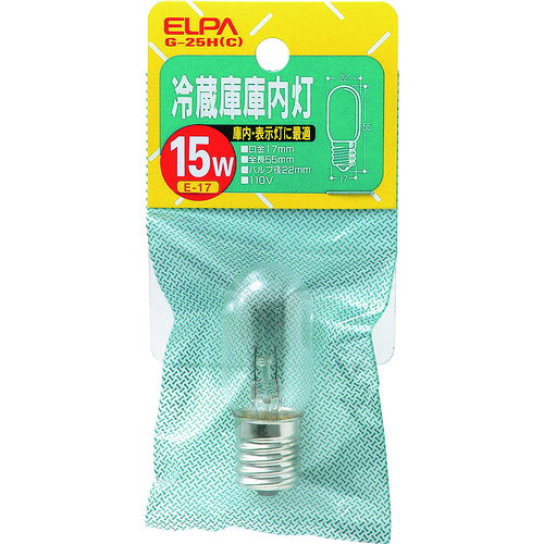 ●定格電圧(V)：110V●定格消費電力：15W●本体サイズ：バルブ径22mm●入数：1個●色：クリア●小形のランプで表示灯・ディスプレイ・冷蔵庫、装飾照明などに適しています。リニューアルに伴い、パッケージ・内容等予告なく変更する場合がござ...
