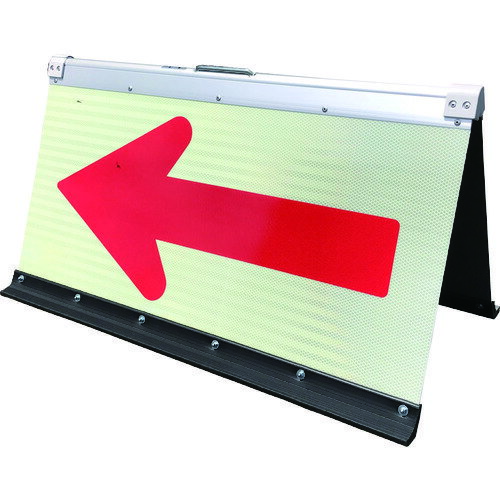 ●二方向矢印板でわかりやすく誘導できます。●夜間光源が無い現場で使用できます。●矢印板に。●工場現場や駐車場の誘導に。●表示内容：矢印●色：赤●反射と蓄光機能を併せもった「アルファ・プリズム」を使用(NETIS登録番号：QS-170008-...