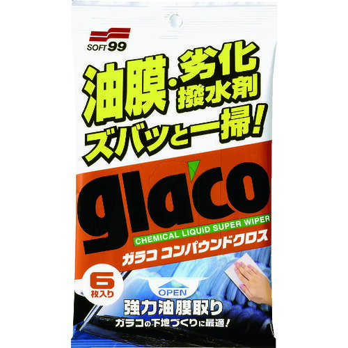 ●入数(枚)：6●光学レンズの研磨にも使用される研磨剤を採用し、ガラス表面をキズつけることなく、強力に油膜やガラスに残っている古いコーティングをクリーニングできます。●作業後はガラス面に油膜や汚れを残すことなくスッキリと仕上がり、ガラスコー...