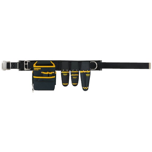 ●腰道具セットWSAシリーズ(ブラックとイエロー)●ワークポジショニング用器具●スチールスライドバックル●D環1個●補助ベルト幅85mm●セット内容：ワークポジショニング用器具、電工キャンバスハイポーチ、キャンバスホルダー、キャンバスホルダ...