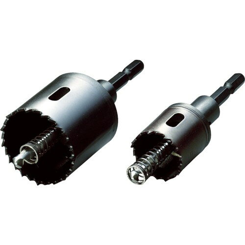 ●コンビ軸搭載により六角軸（対辺6.35mm）とチャック式（10mm）の両方に使用可能です。●ツバなし貫通タイプです。(17〜65)●被削材:鉄板（3.2mmまで）、金属サイディング、ブリキ、アルミ木材、塩ビ、薄ステンレス（1.6mmまで）...