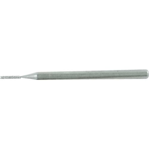 ●刃径*刃長*全長：1.0*6*45mm●軸径：3mm●頭頂部がR形状のため、穴あけや小さい穴のバリ取りなどの使用に向いています。●ヌープ硬度約7000(地球上で最も硬い物質)で金属類、大理石、ガラスなど、ほとんどの被削材に使用可能です。特...