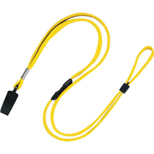 ●クリップタイプで取り外しが簡単にできます。●色：黄●ストラップ寸法：長さ約900×幅約10mm●安全装置、長さ調整付●クリップタイプ●グリーン購入法適合商品●ストラップ：再生PETリニューアルに伴い、パッケージ・内容等予告なく変更する場合...