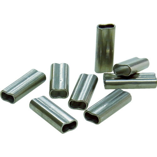 ●ステンレス製で異種金属による腐食が生じにくい商品です。●ワイヤーロープと使用し、屋外や使用環境が厳しい場所等に。●専用圧着工具：無し(市販品で可)●適合ワイヤ径(mm)：0.8〜1.0●ステンレス(SUS304)製のオーバルスリーブです。...