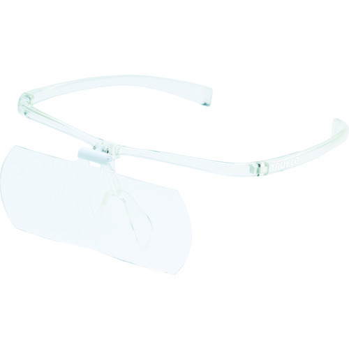 ●ルーペが必要ない時は手軽にレンズの跳ね上げが可能になります。●両手を使う組み立て作業など。●倍率(倍)：2.0●フレーム色：透明●レンズ寸法(mm)：45*110●フレームタイプ●レンズ：(1.6倍、2.0倍)アクリル、(2.3倍)ポリカ...