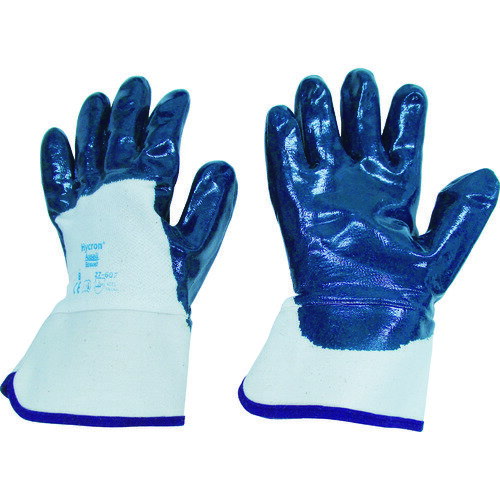 ●EN388：2016規格：耐摩耗レベル4、耐切創レベル1、耐引裂レベル2、耐突刺レベル1、EN ISO耐切創レベルB●革手袋の約3倍の摩耗強度で、頑丈です。●油やグリスなどの浸透を防ぐニトリルコーティング加工を施しています。●優れたクッシ...