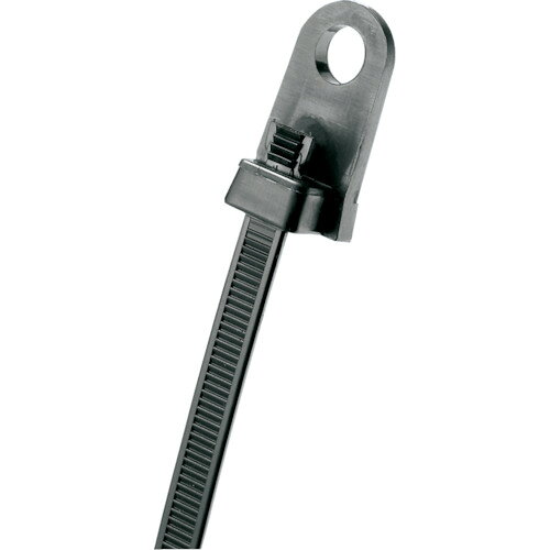 ●使用ネジ：M5●使用温度範囲：-60〜85度●屋外用●ヘッドと結束バンドが二体成形になっています。●完全に締め付ける前であれば取り外すことができます。●ネジ止めしてからでも結束できる独特な結束バンドです。結束してから固定することもできます...