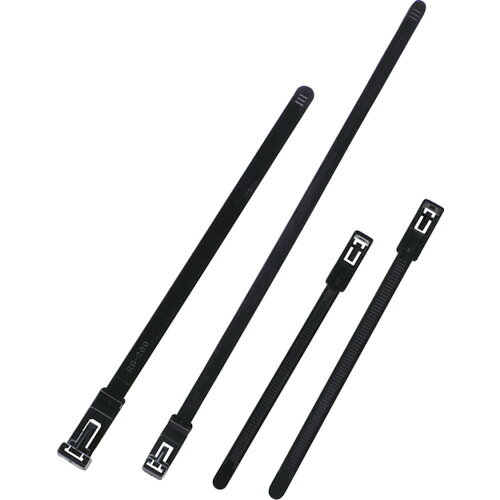 ●耐候タイプ●REACH対応品●使用温度範囲：-40度〜120度●屋内・屋外用●取り外して再利用が可能な結束バンドです。●余長部分はバックルに収納可能です。●電気工事、配電盤などの結束に。リニューアルに伴い、パッケージ・内容等予告なく変更す...