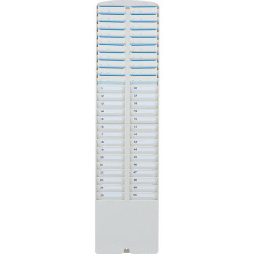 ●50枚差し●アマノタイムカード専用ラックです。●タイムカード用ラック50枚差しリニューアルに伴い、パッケージ・内容等予告なく変更する場合がございます。予めご了承ください。広告文責：楽天グループ株式会社050-5212-8316