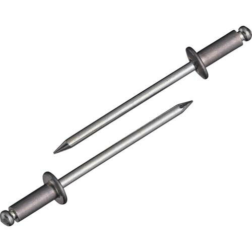 ●エコパック入り●RoHS指令適合品●パック入数(本)：80●ボディ材質：アルミニウム(A5154)●マンドレル材質：スティール(炭素鋼)●必要な仕事に無駄なく使える少量サイズです。●片側から複数の母材をワン・アクションで締結できます。●マ...