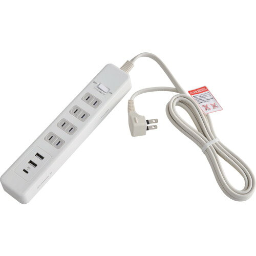 ●使用温度範囲：-10〜40度●USBポート：Type-A*2個、Type-C*1個●屋内専用●国内専用●AC差込口●定格：AC100V 14A●合計1400Wまで●口数：4個口●USBポート●定格●PD(パワーデリバリー)対応で、スマート...