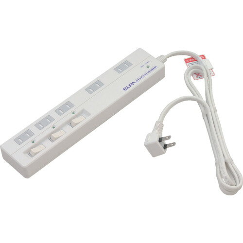 ●定格容量：AC125V15A●合計1500Wまで●使用温度範囲：-10度〜40度●コード長(m)：1.5●口数：5個口●屋内専用●電源ラインサージ低減。●内蔵されたサージ低減素子(バリスタ)が雷および開閉サージを低減し接続された機器を守り...