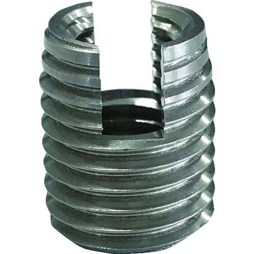 ●割溝タイプ●エンザート[[R下]]は直タップではめねじ破壊が起こり易い樹脂やアルミなどに使用できる作業性の良いインサートナットです。●割溝又は三つ穴形状の切刃を持ち、自身の刃で相手材を切るので前タップが必要ありません。●エンザート[[R下...