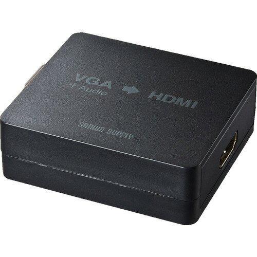 ●VGAアナログ信号をHDMI信号に変換するコンバーターです。●3.5mmステレオ音声信号も同時に変換できるのでHDMIディスプレイから映像と音声両方を出力することもできます。●USB給電で動作するUSBバスパワー方式なので、モバイル環境で...