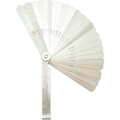 ●厚さの許容差(mm)：0.03mm以上0.15mm以下：±0.005mm、0.15mmを超え0.50mm以下：±0.012mm、0.50mmを超え3.00mm以下：±0.020●用途にあわせて豊富な種類の長さとリーフをそろえたシックネスゲ...