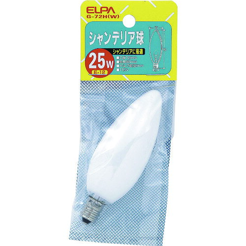 ●定格：電圧110V●消費電力10W●寿命：約1年●本体サイズ：バルブ径：26mm●入数：1個●シャンデリアなどの装飾照明に適しています。●ガラス球の形状がローソクの炎形の電球でシャンデリア器具にはもちろん、電球の形やフィラメントの輝きを見...